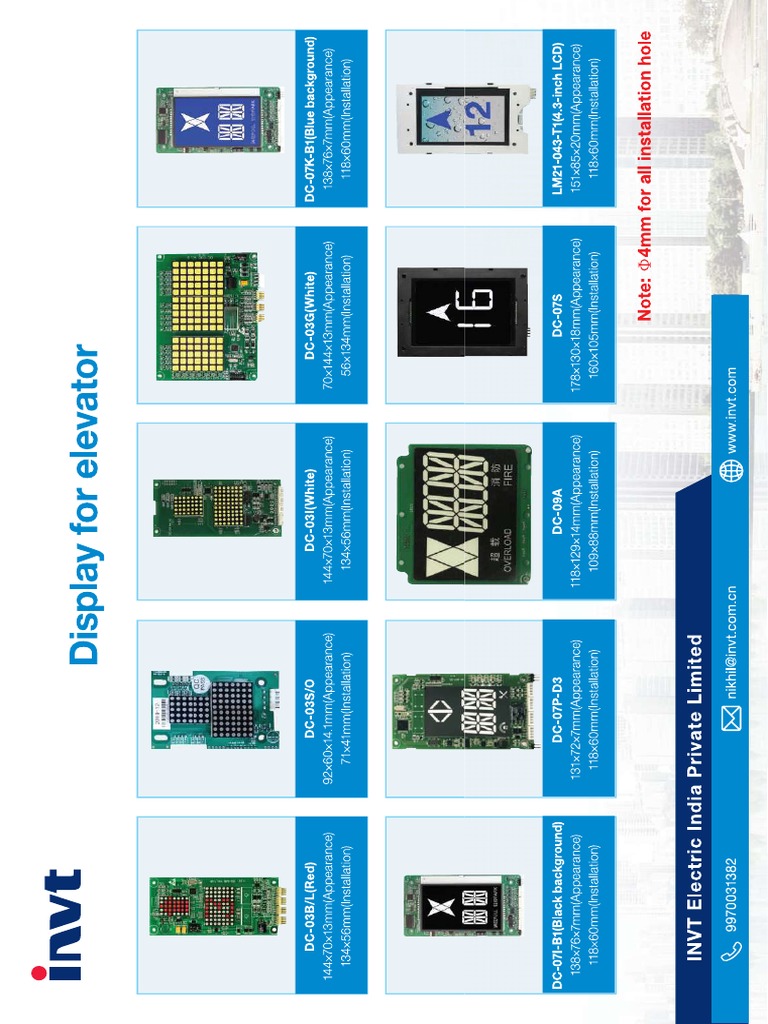 Elevator Display Modules For EC-160 PDF | PDF