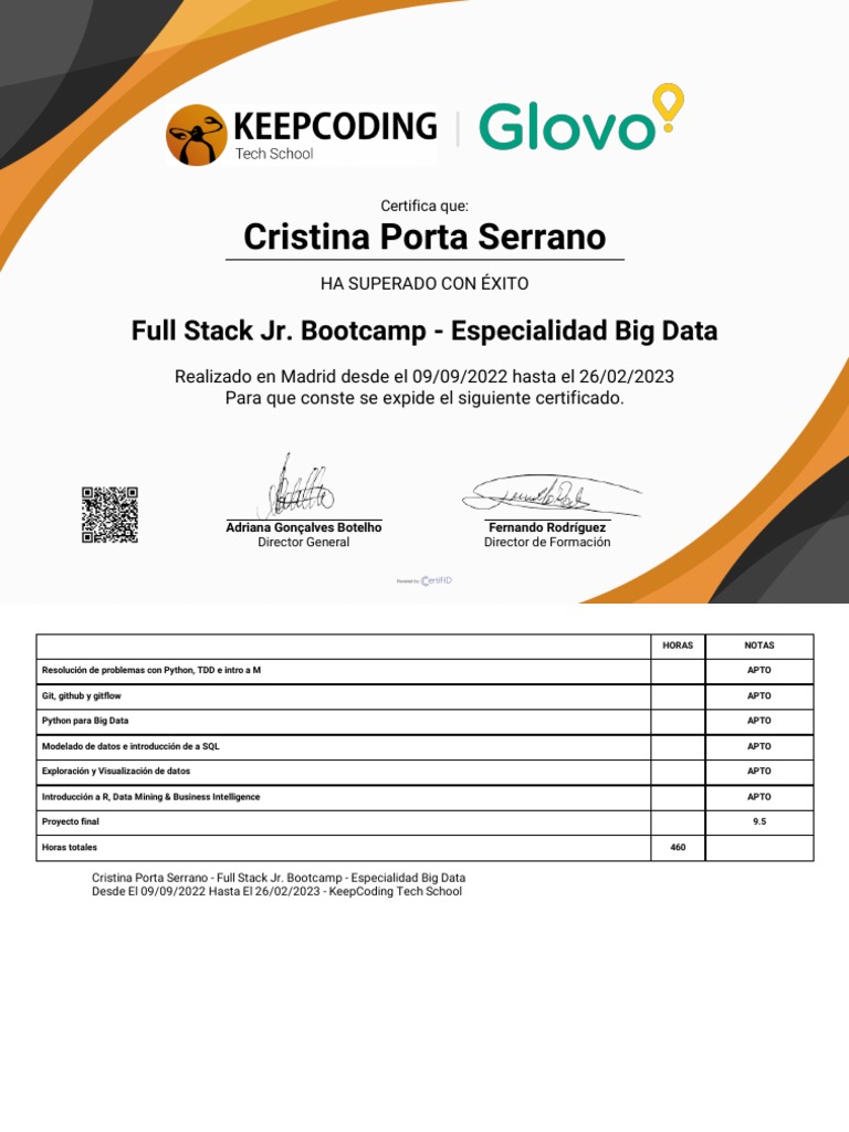 Certificado Full Stack Jr. Big Data | PDF | Informática
