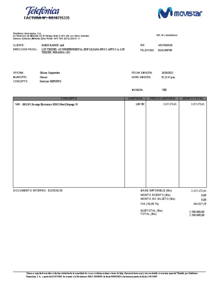 Factura SAP 0000297 | PDF