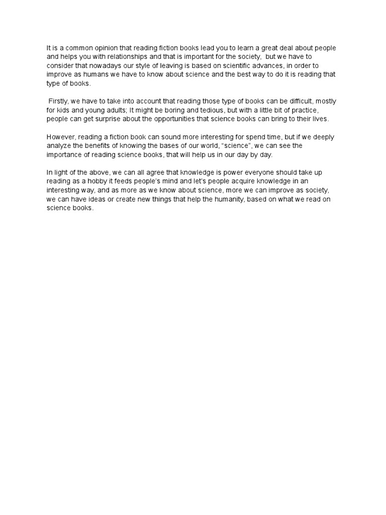 Importance of Reading Science Books | PDF