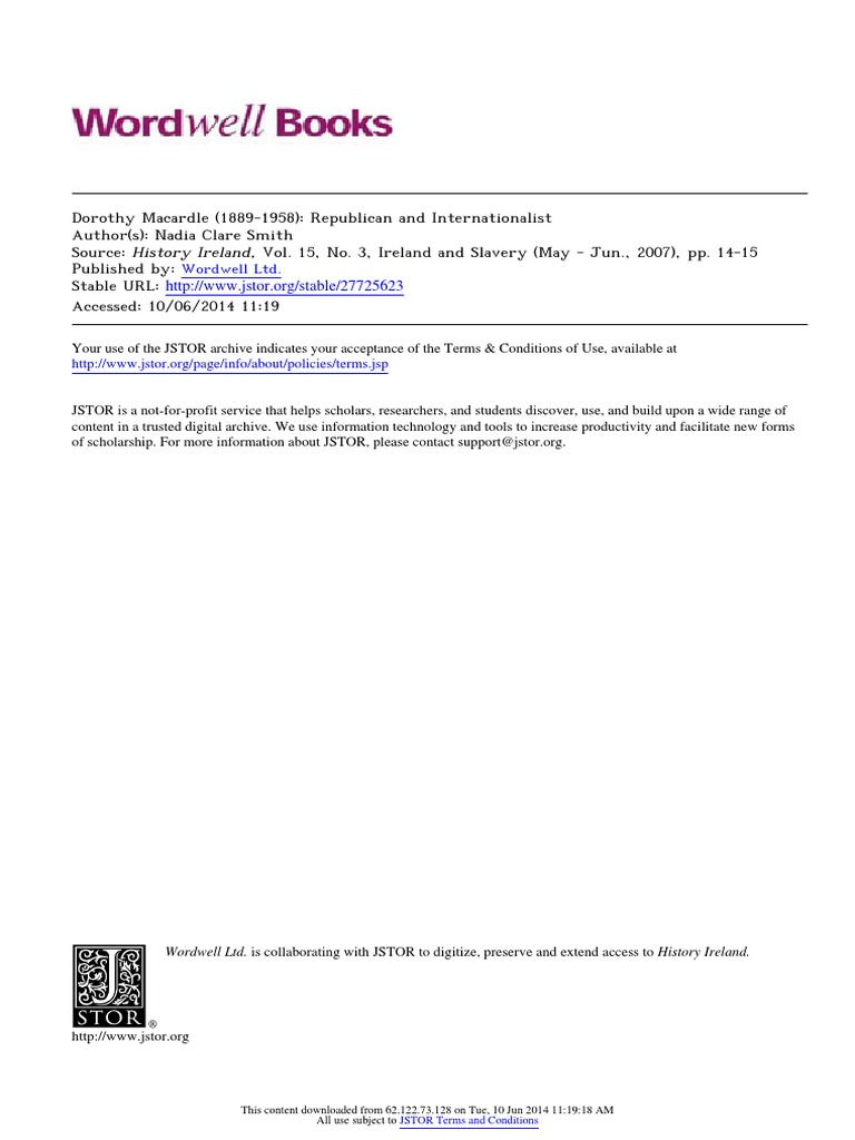 Wordwell LTD.: Wordwell Ltd. Is Collaborating With JSTOR To Digitize ...