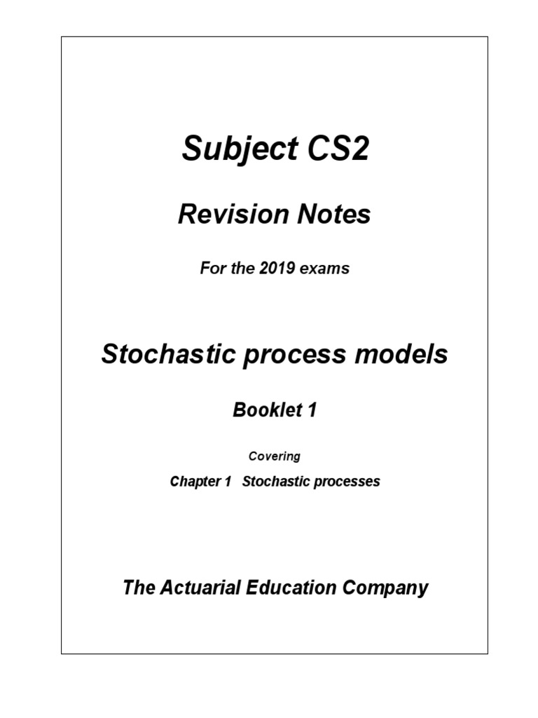 CK1 Booklet 1 PDF | PDF | Stochastic Process | Stationary Process