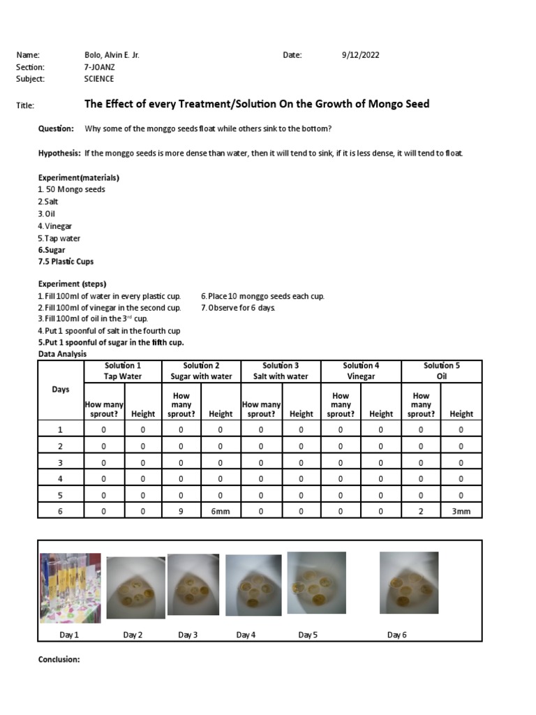 Monggo Seeds | PDF | Seed | Plants