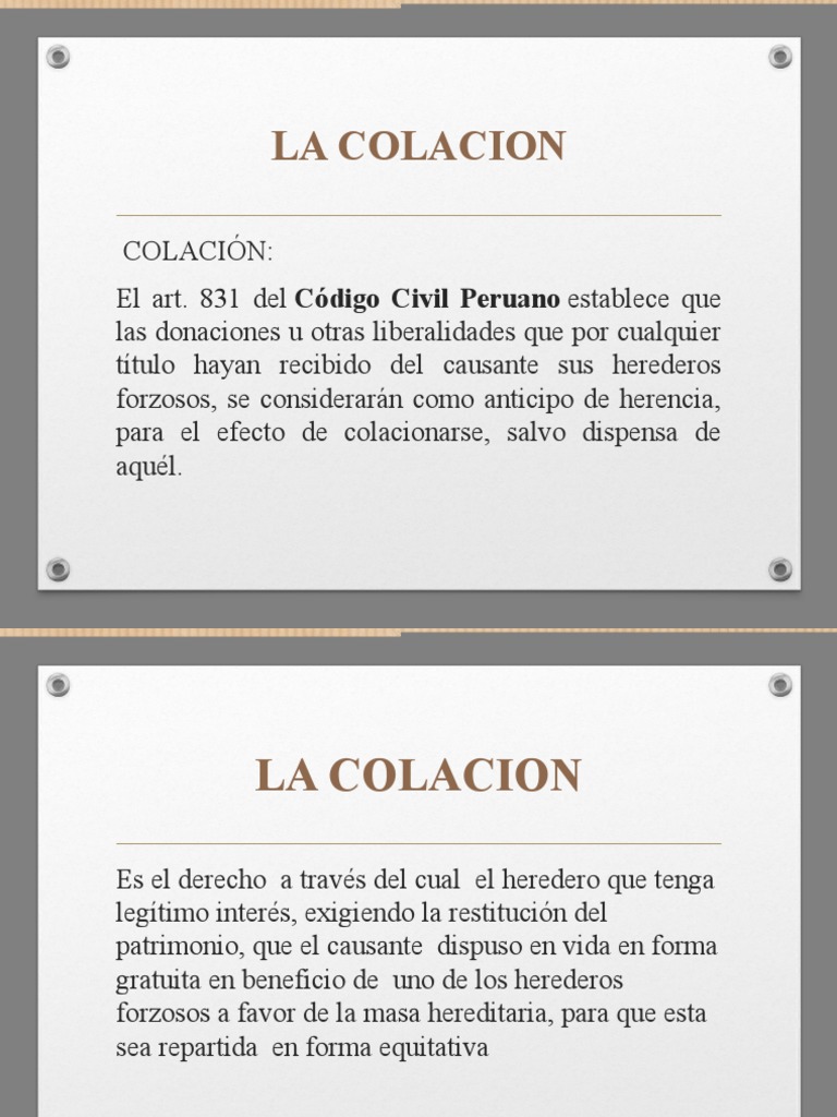 CLASE 10 La Colación | PDF