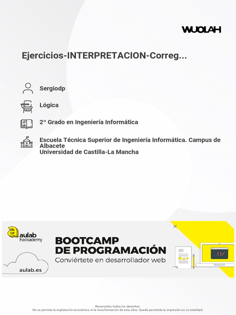 Ejercicios INTERPRETACION Corregidos | PDF | Informática