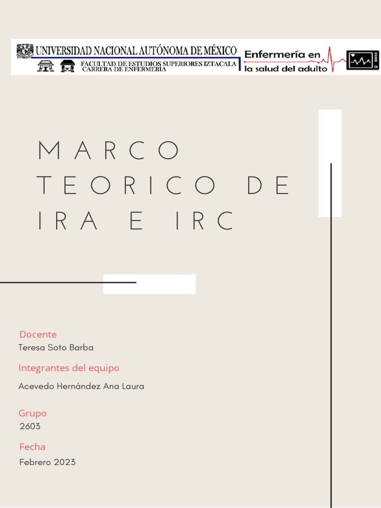 Marco Teorico de Irc e Ira PDF | Descargar gratis PDF | Riñón | Septicemia