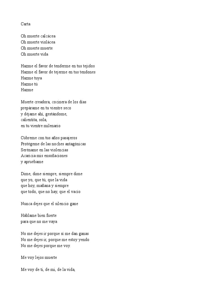 Poema - Carta | PDF