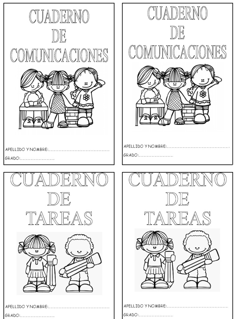 Carátulas Cuaderno de Notas y Tarea | PDF