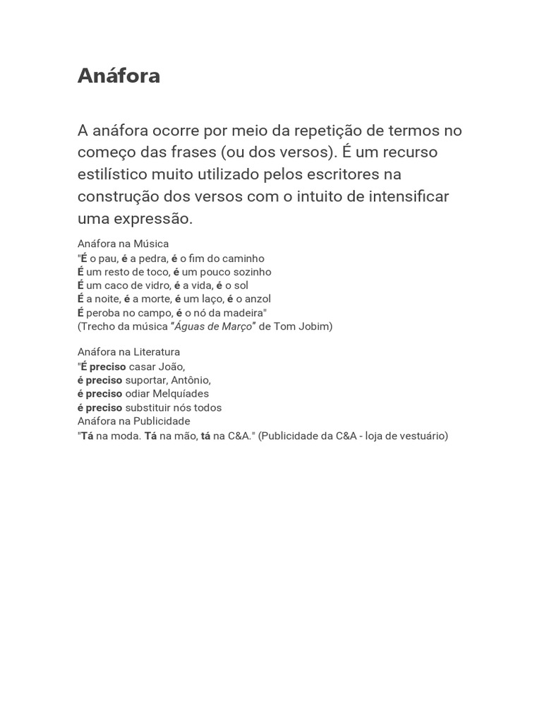 Anáfora | PDF
