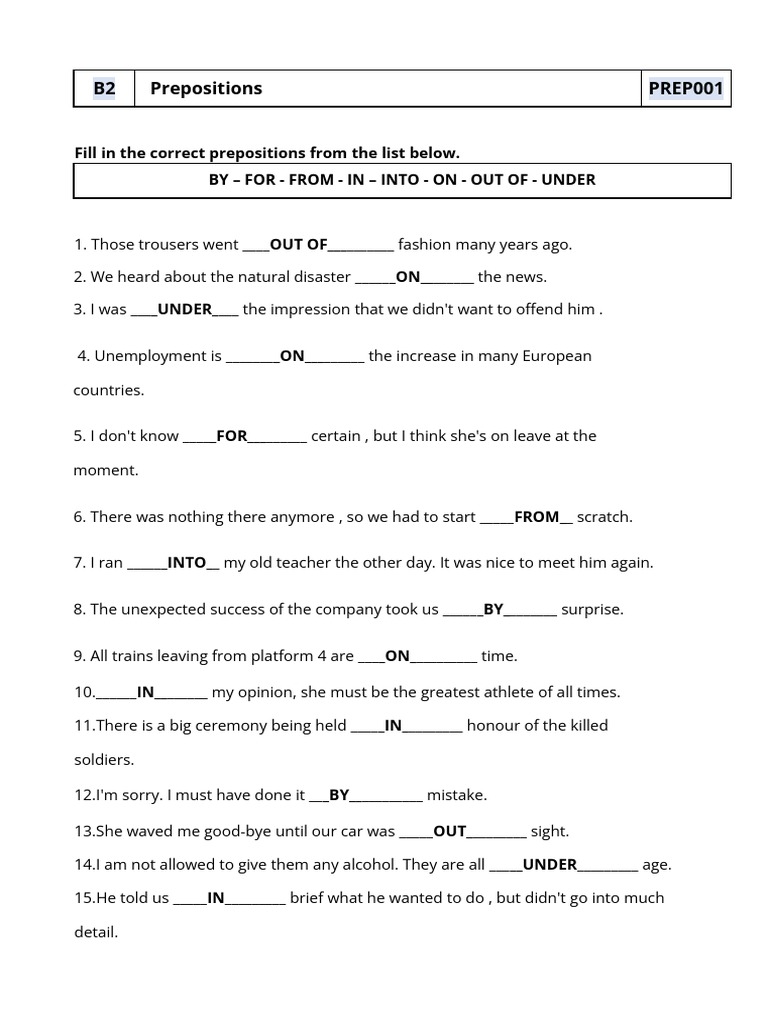 Prepositions Task 5 Wa | PDF | Career & Growth | Games & Activities