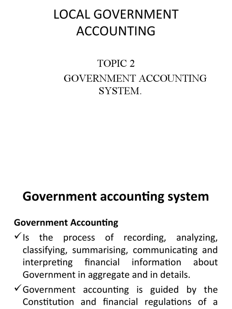 Government Accounting System Pdf Audit Accounting