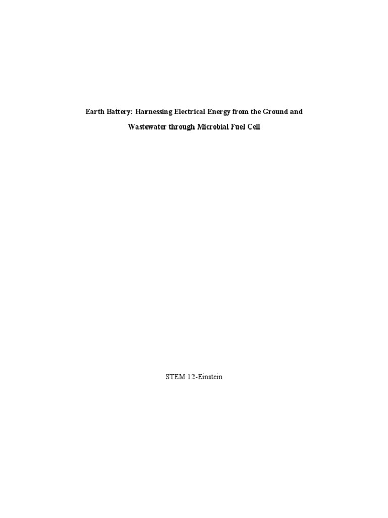 Earth Battery | Download Free PDF | Environmental Technology | Materials