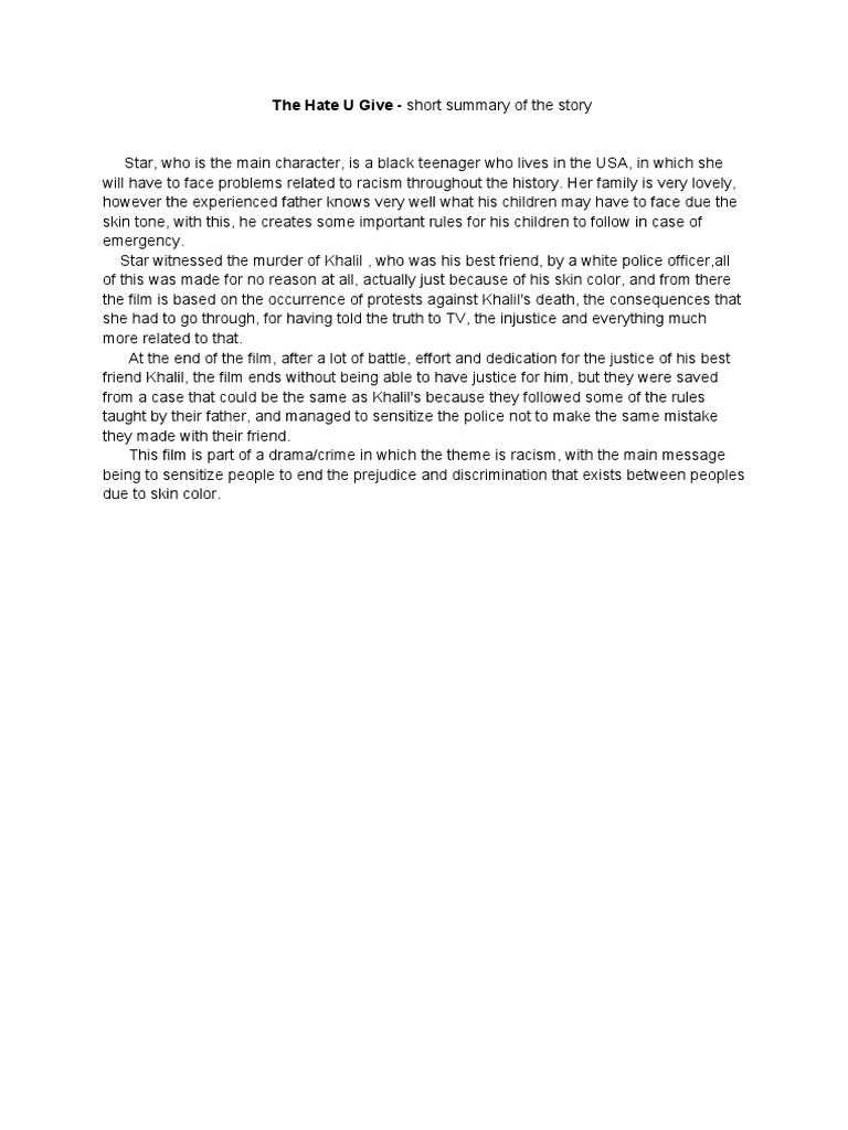 The Hate U Give | PDF