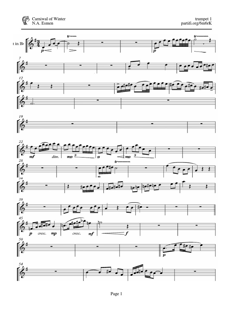 6m6rK A4 Trumpet 1 | PDF