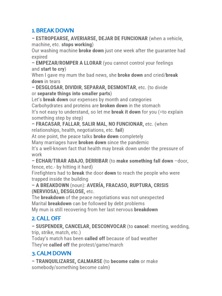 Phrasal Verbs B2 | PDF