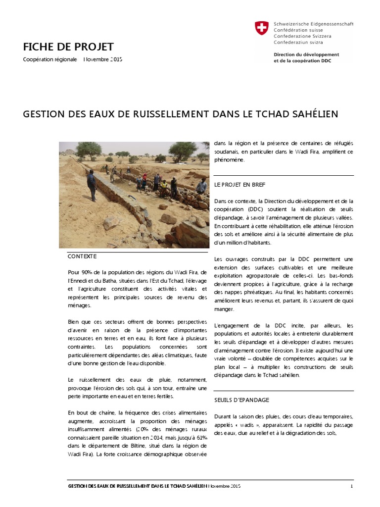 Seuils d'épandage au Tchad sahélien | PDF | Ruissellement | Agriculture