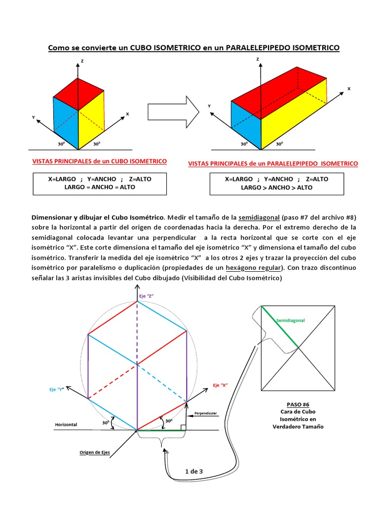 Archivo #10 Paralelepipedo Isométrico | PDF | Geometría | Geometria clasica