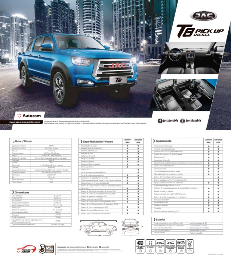T8 - Ficha Comercial 4X4 | PDF | Tracción en las cuatro ruedas ...