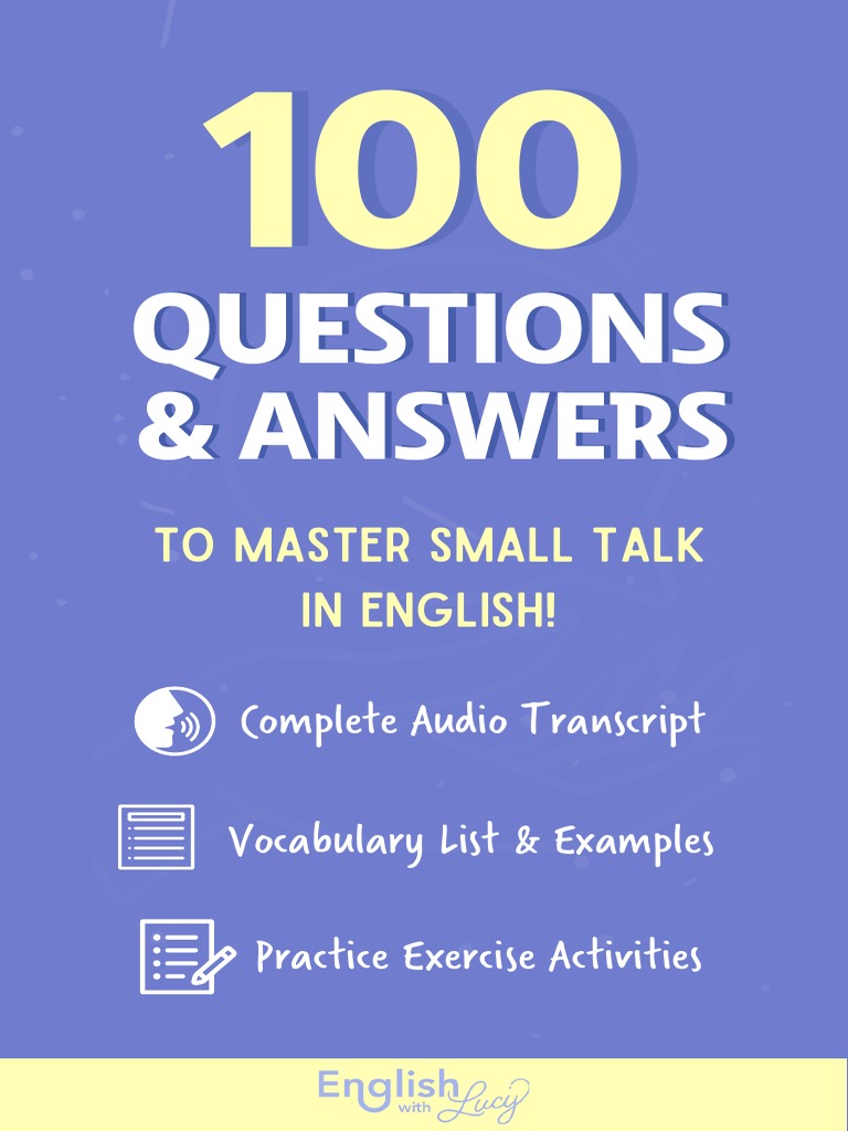 100 Questions For Small Talk PDF | PDF | Augmented Reality | Artificial ...