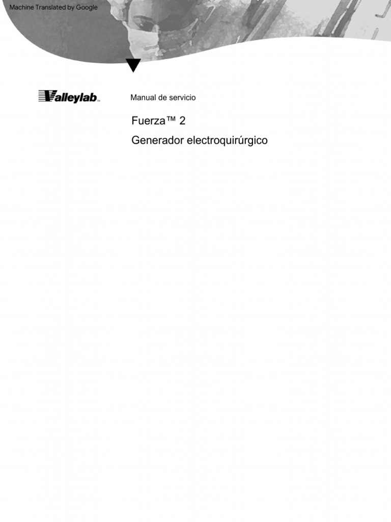 Valleylab Force 2 Electrobisturi Manual Español PDF | PDF | Ingenieria ...