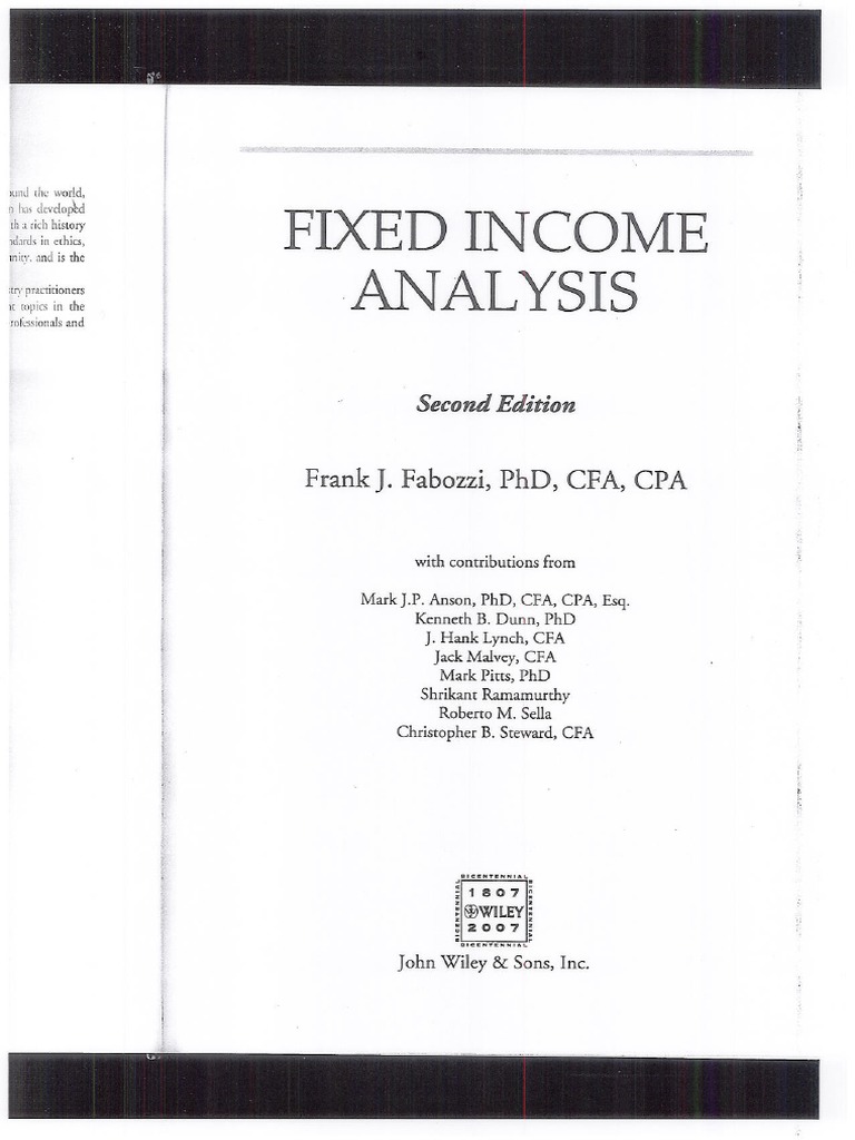 Fabozzi - Renta Fija | PDF