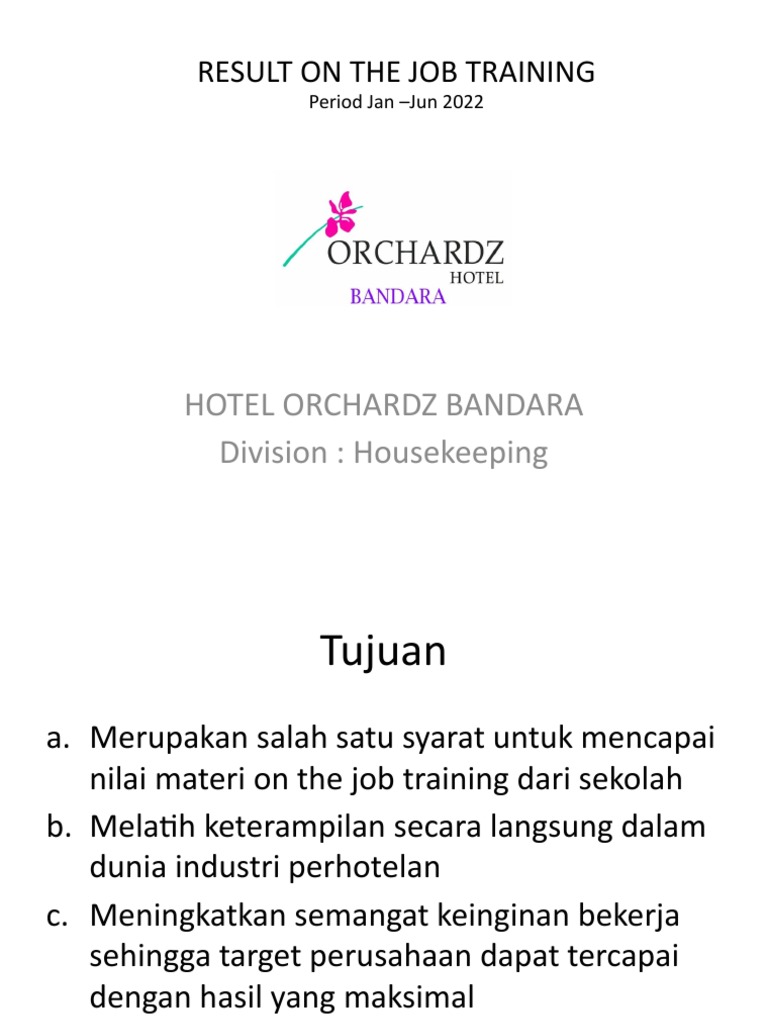 Result OTJ House Keeping | PDF | Tools | Consumer Goods