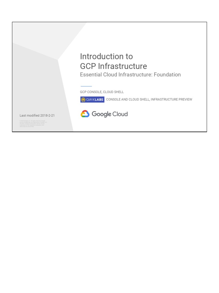 01 Introduction To GCP | PDF | Cloud Computing | Command Line Interface