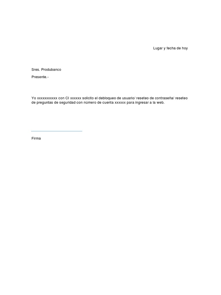 Formato de Carta PDF | PDF