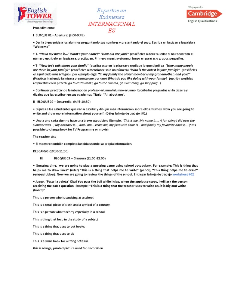 Lesson Plan Movers | PDF