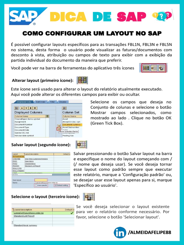 Como Configurar Um Layout No Sap | PDF