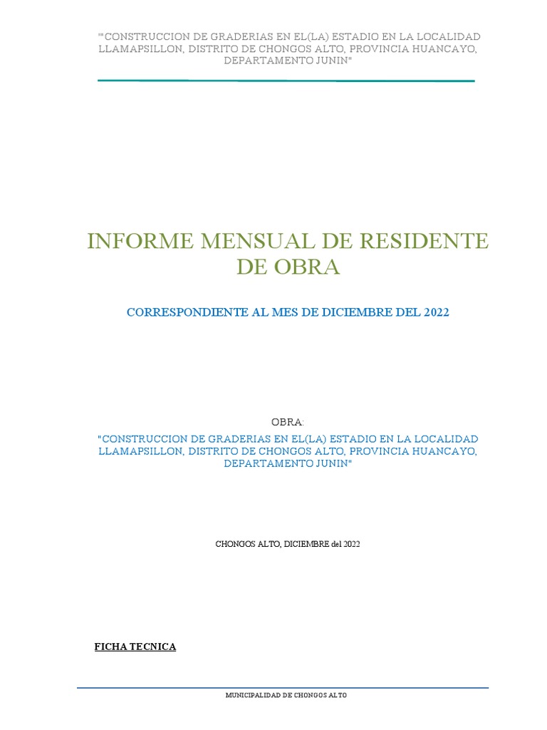 INFORME de Residente | PDF