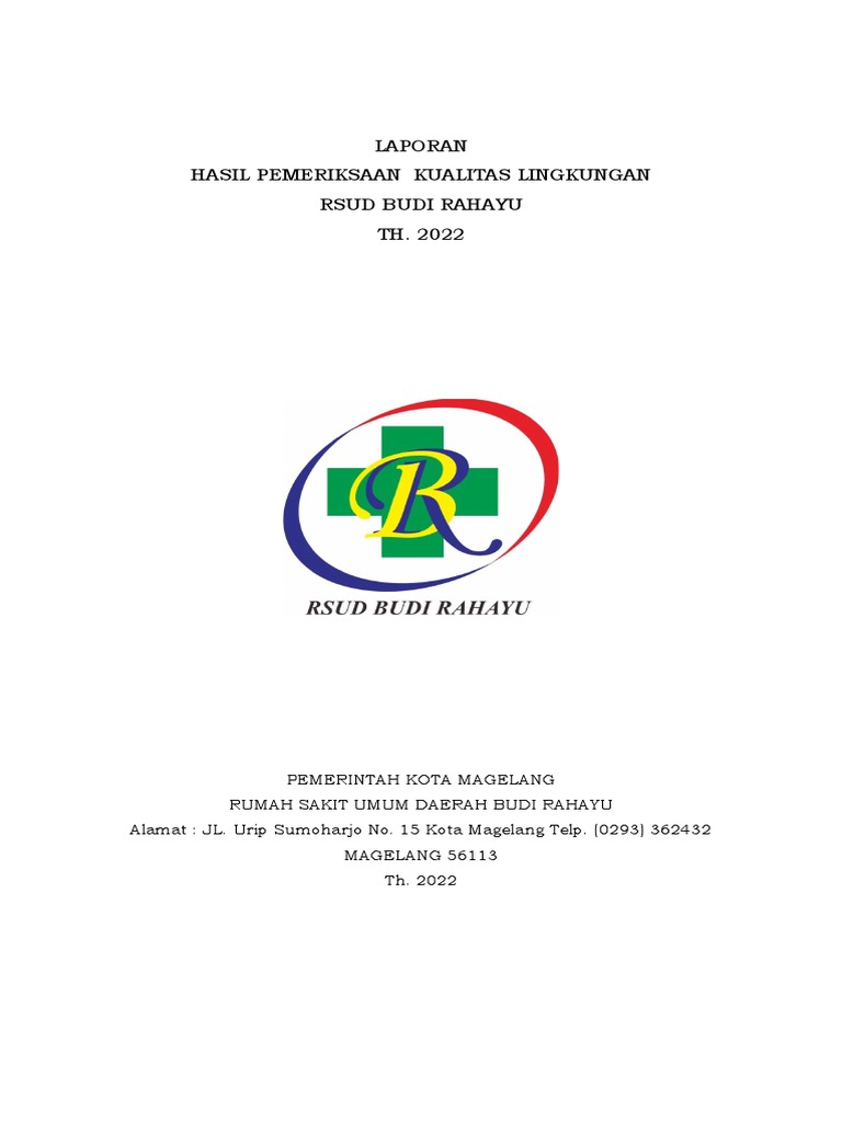 Laporan Pemeriksaan Kualitas Lingkungan Rsud Budi Rahayu | PDF Laporan Pemeriksaan Kualitas Lingkungan Rsud Budi Rahayu | PDF