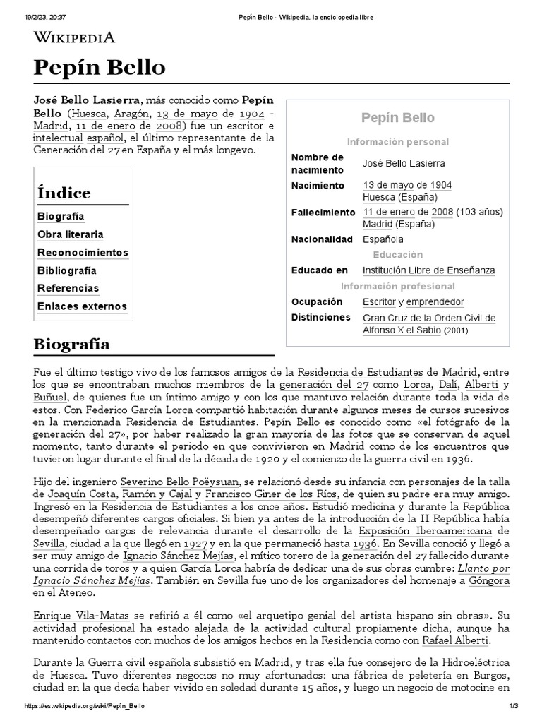 Pepín Bello PDF | PDF | España