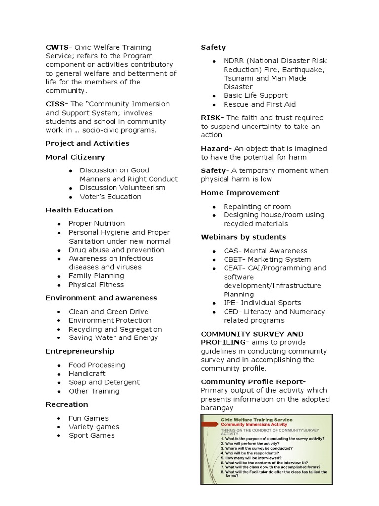 Reviewer Community Immersion and Volunteerism | PDF | Volunteering ...