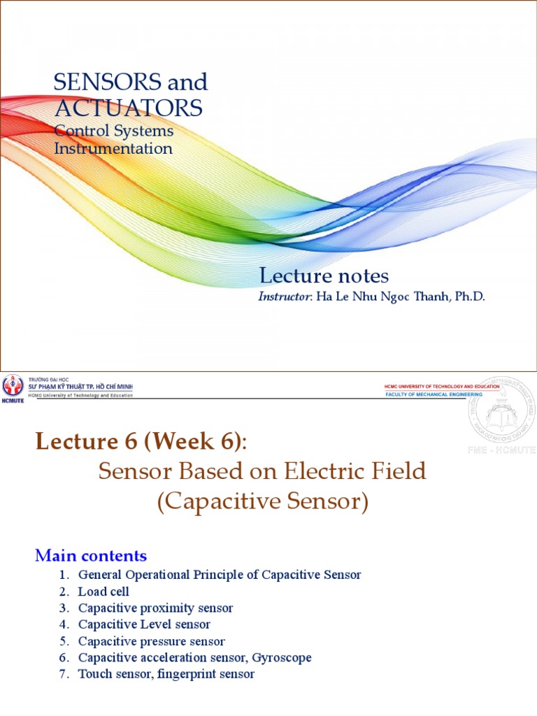 Lecture Note 6 (Sensor) - Sensor Based On Electric Field | PDF | Capacitor | Sensor