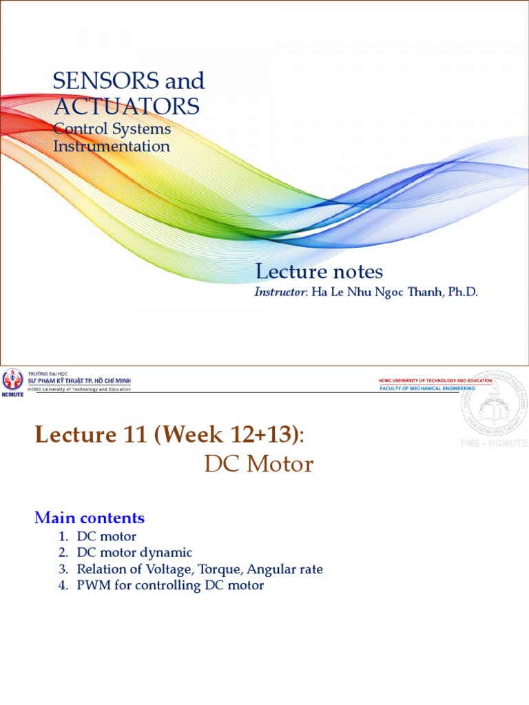 Lecture Note 13+14 (Actuators) - Electrical Actuation-DC Motor | PDF ...