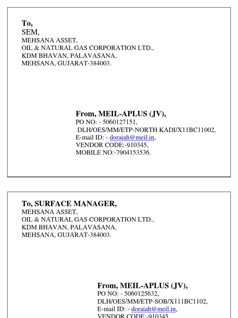 Bill Cover Page | PDF