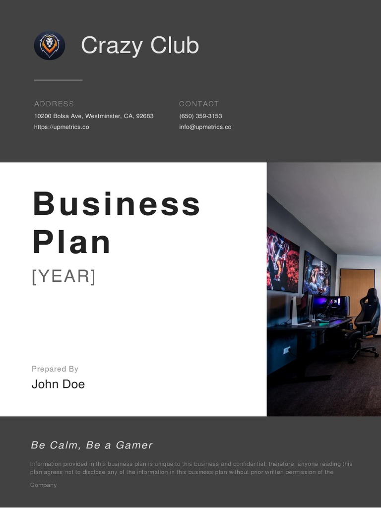 Esports Business Plan Example | PDF | Startup Company | Small Business ...