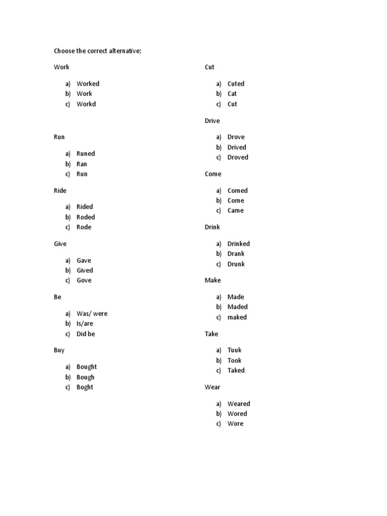 Choose The Correct Alternative | PDF