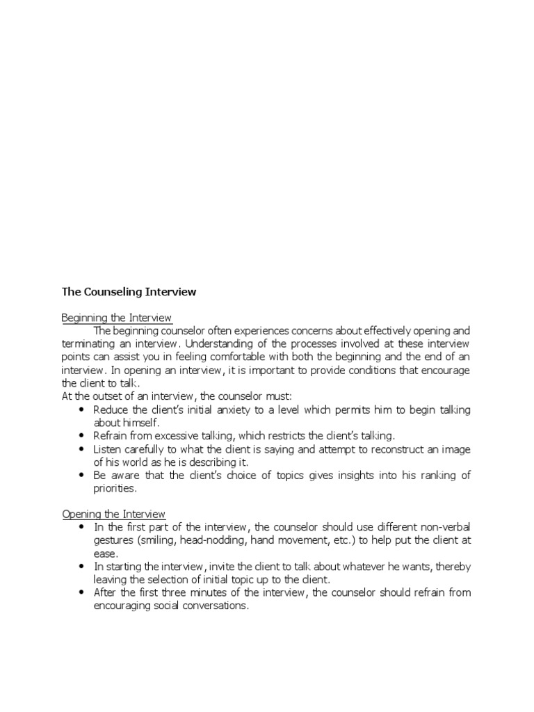 Couseling Skills and Responses | PDF | Communication | Counseling ...