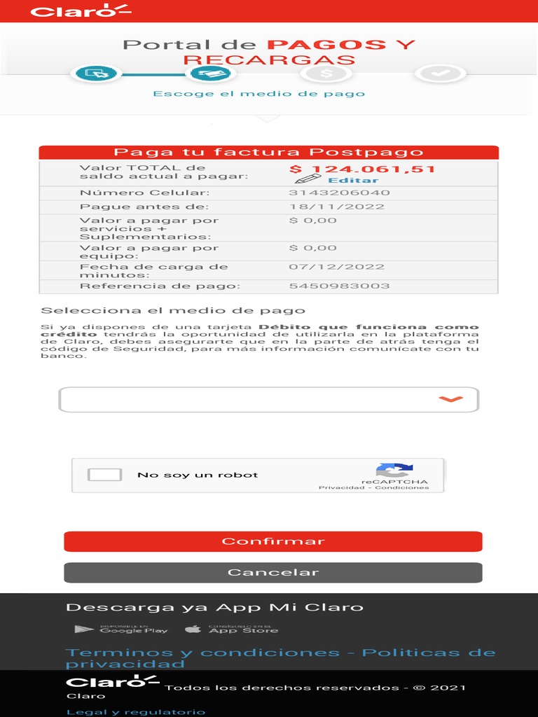 Portal Pagos Claro PDF | PDF | Finanzas y dinero