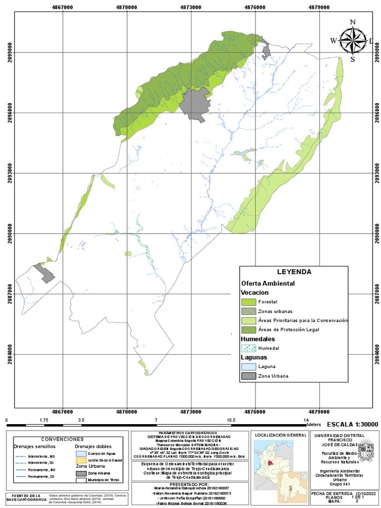 Mapa EEP Tenjo PDF | Descargar gratis PDF | Ciencias de la Tierra | Naturaleza