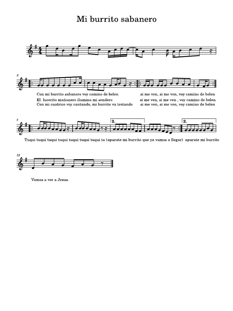Mi Burrito Sabanero | PDF