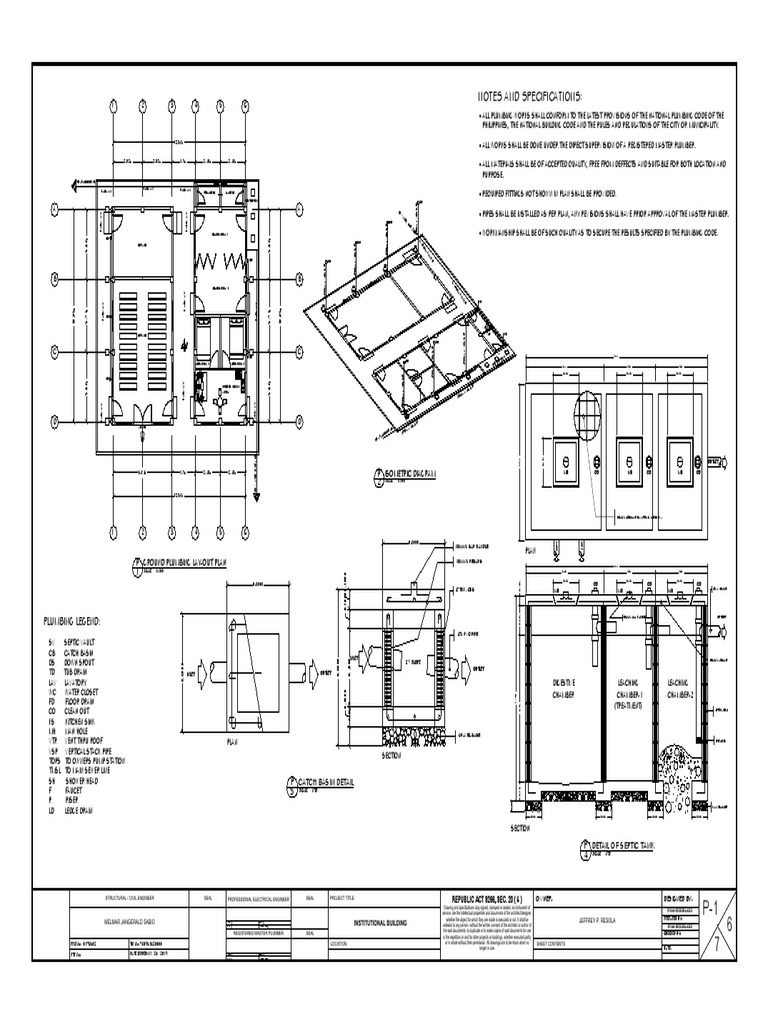 Notes and Specifications:: Plumbing Legend | PDF | Plumbing | Pipe ...