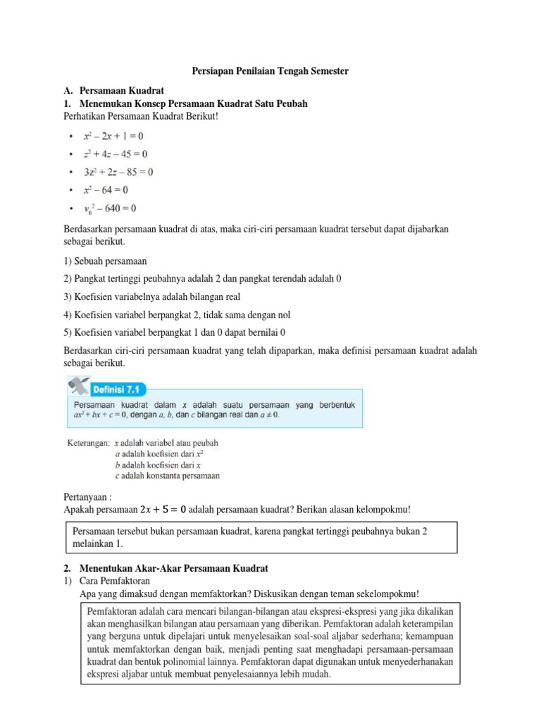 Rumus Determinan Fungsi Kuadrat | PDF | Metode & Bahan Ajar