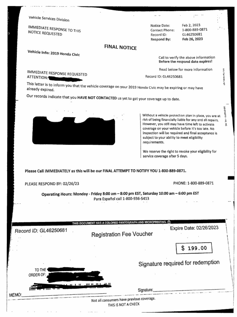 DMV Scam Letter | PDF