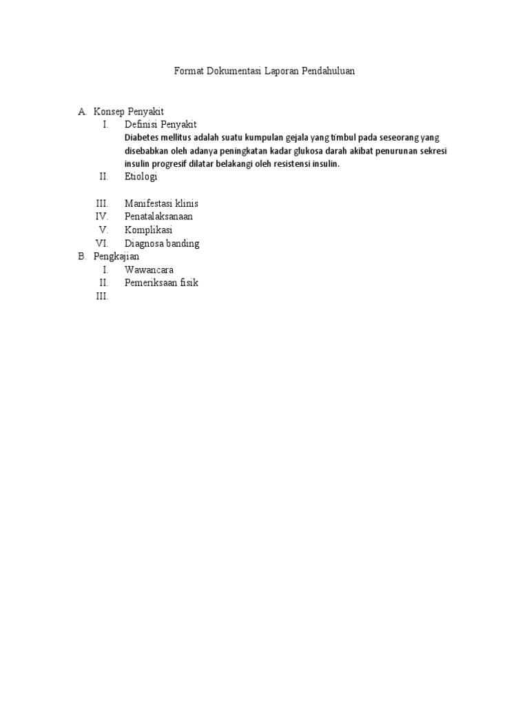 Format Dokumentasi Laporan Pendahuluan.docx | PDF