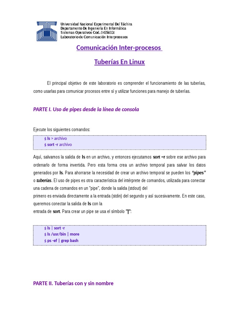 6 - Practica de Tuberias-1 PDF | PDF | Interfaz de línea de comando | Archivo de computadora