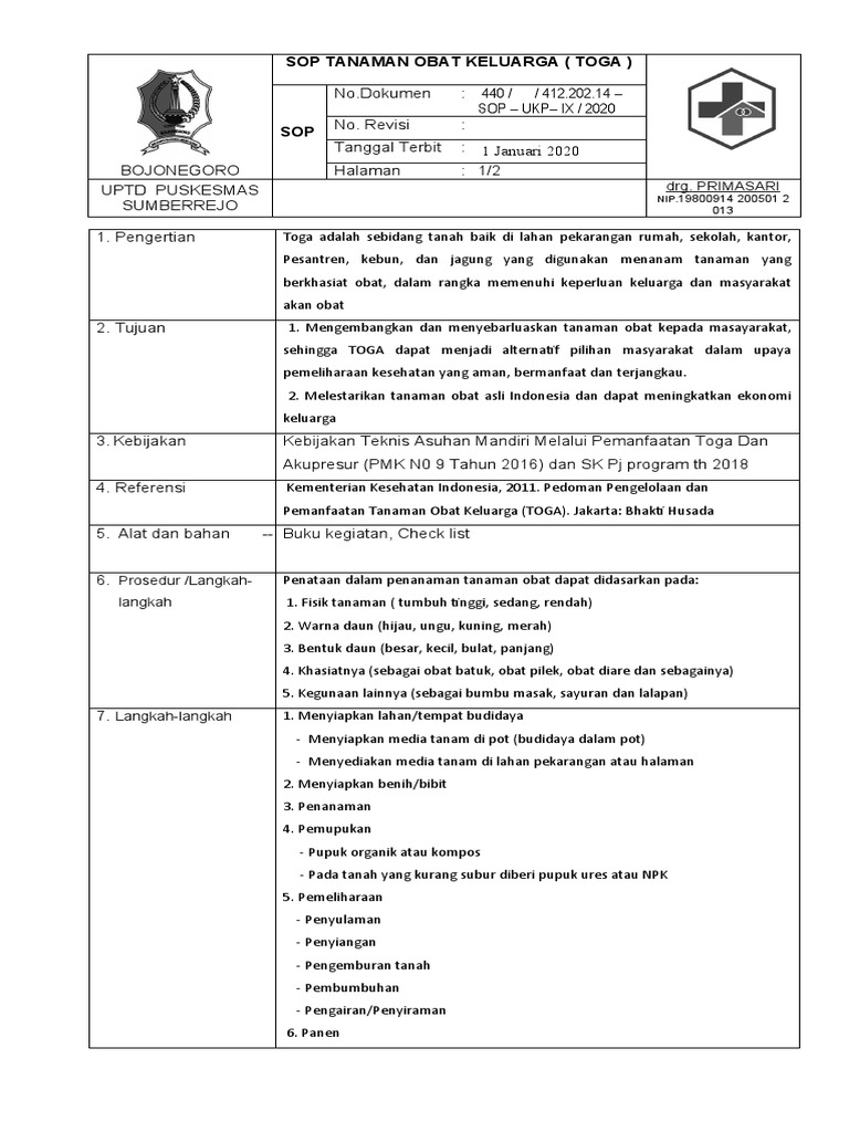 Panduan Budidaya Tanaman Obat Keluarga | PDF