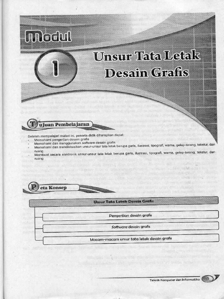 Modul 1. Unsur Tata Letak Desain Grafis PDF | PDF